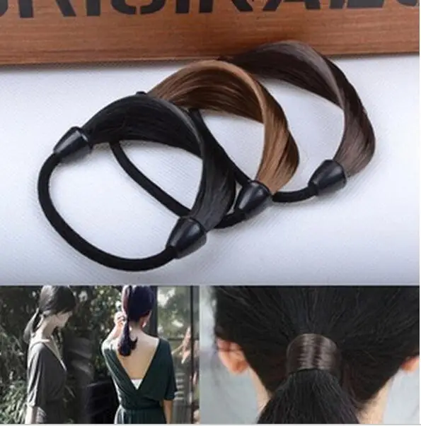 4PCS Women's Braided Pigtail Ponytail Holder Elastic Hair Tie Band ...