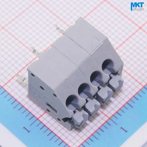 100pcs 4p A-type 3.50mm Pitch Spring Clamp Pcb Screwless Terminal Block ...