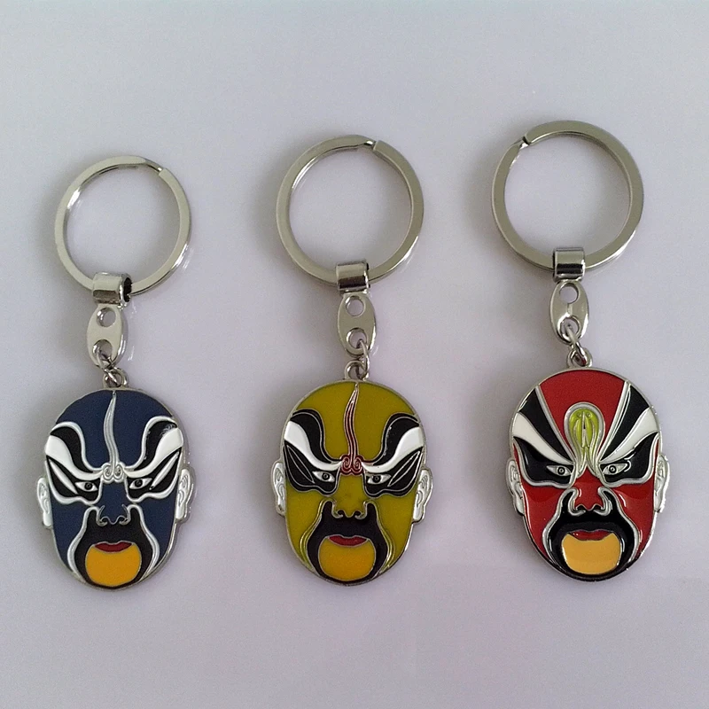 Beijing opera mask keychain chinese style keychain small gift box set ...