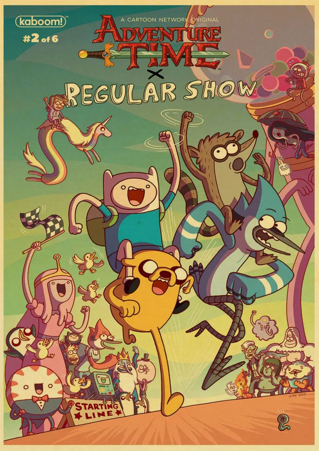 Adventure Time With Finn And Jake Cartoon Poster - KawaiiMerch.com