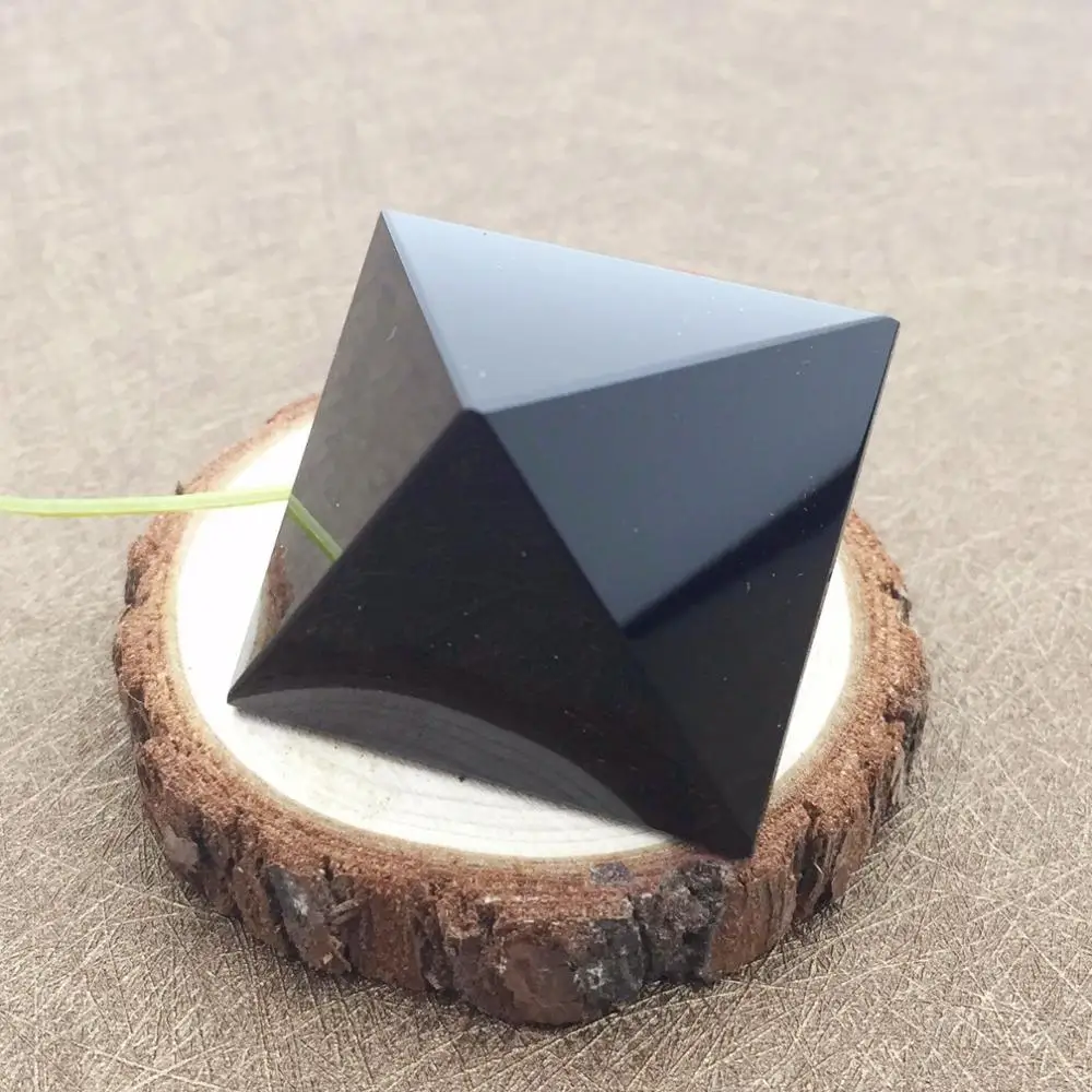 obsidian quartz pyramid polished crystal natural stone and minerals ...