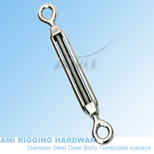 M8,eye/ eye rigging screw, stainless steel 316, TU06, open body ...