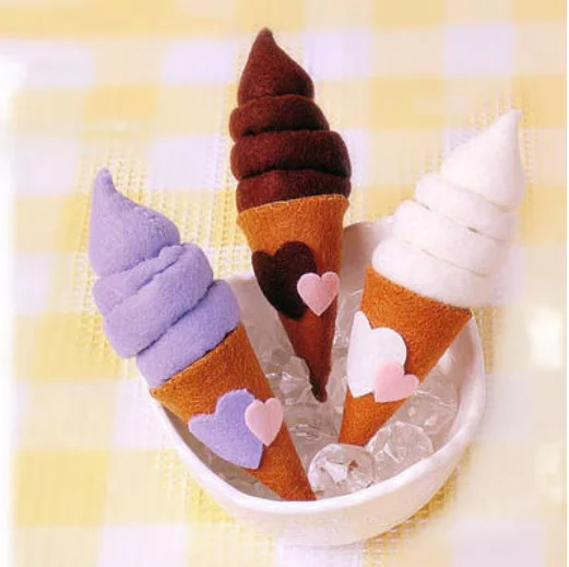 Ice-cream-ice-cream-Fabric-Felt-kit-Non-woven-cloth-Craft-DIY-Sewing ...