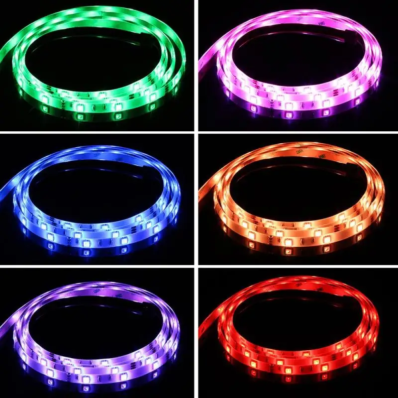 EU/UK Plug Smart LED Light Switch Stripe 2M RGB Colors Light Rope WiFi ...