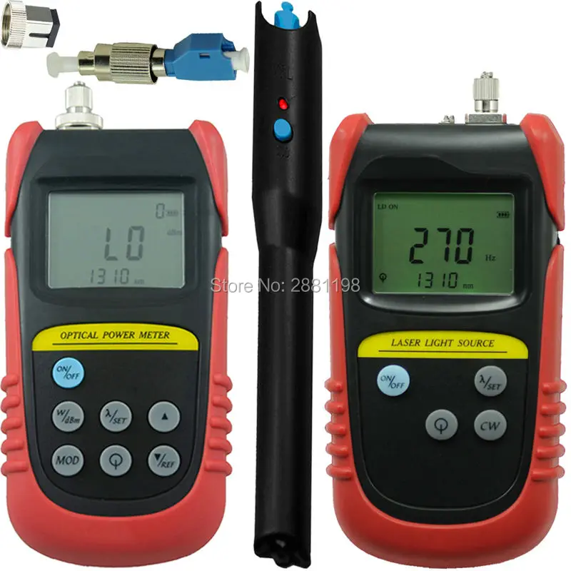 Optical Power Meter( 70dB to +6dB)+FC LC adapter + 1310nm, 1550nm ...