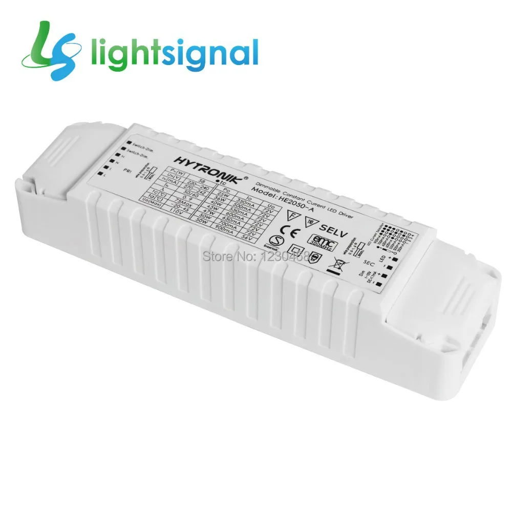 50W selectable constant current dimmable LED driver,350ma~900mA, with 1 ...