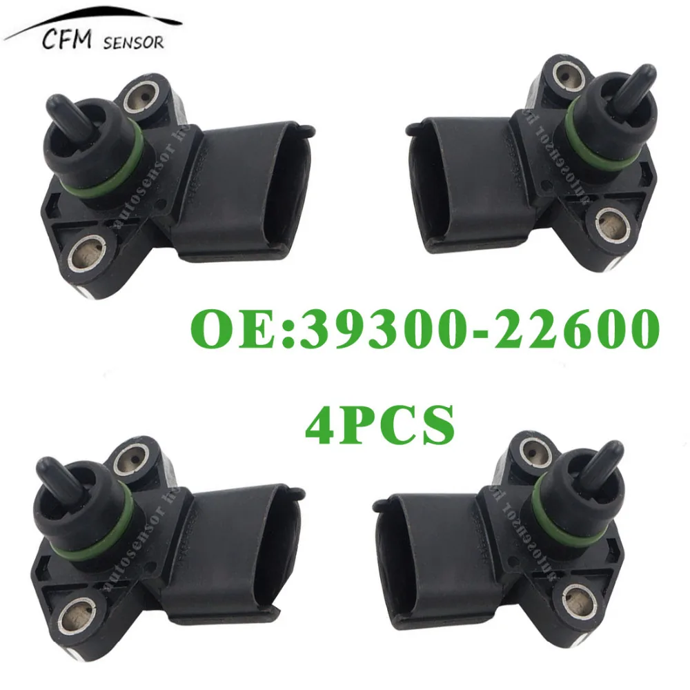 4pcs New 39300-22600 Manifold Absolute Map Pressure Sensor For Hyundai ...