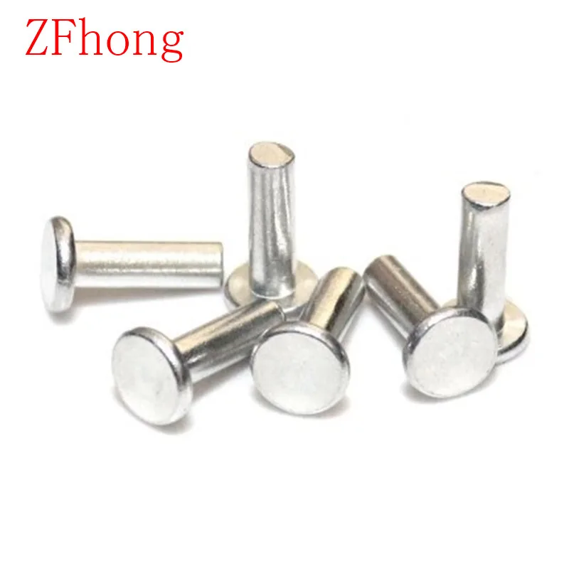 1000PCS M3*4/5/6/8/10/12/16/18/20 diameter 3mm aluminum flat head solid ...