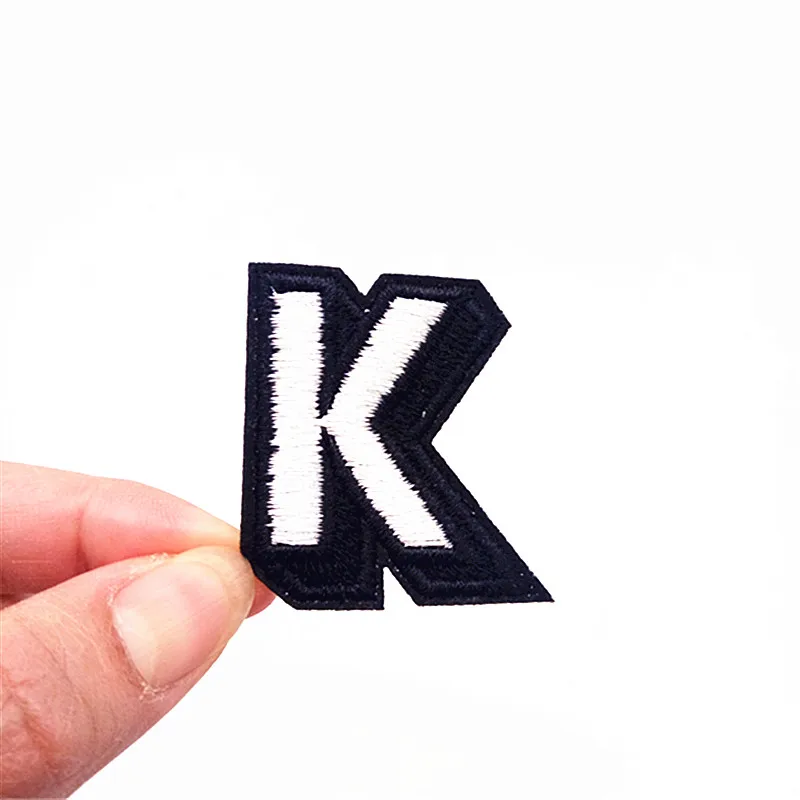 1Pcs Letter K Patches For Clothing Iron On Embroidered Sew Applique ...