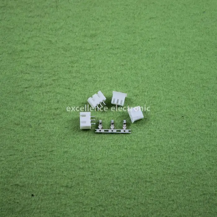 100sets/lot 3 Pin Connector Leads Header 2.54mm Xh-3p Kit Housing Pin ...