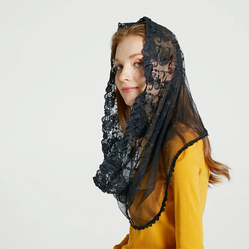 Lace Scarf Headband Shawl | Catholic Scarf | Infinity Scarf | Catholic ...