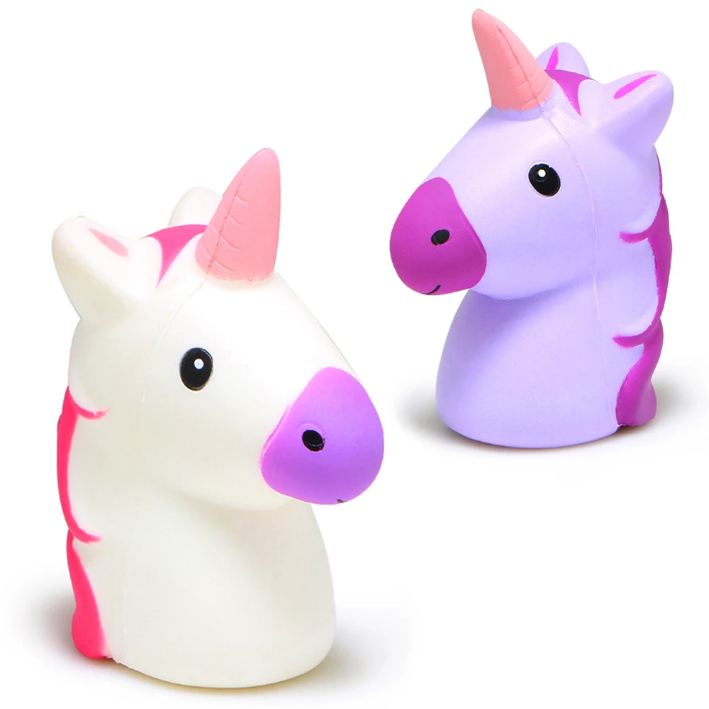 8CM Unicorn Head Squishy Cute Doll Squishies Cream Scented Slow Rising ...