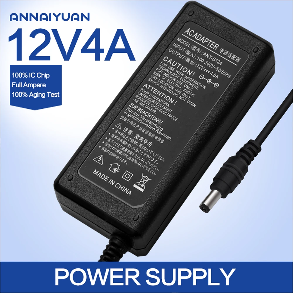 ADX 7MBK4NA 12 Power adaptor AC 100 240V to DC 12V 4A Power Supply ...