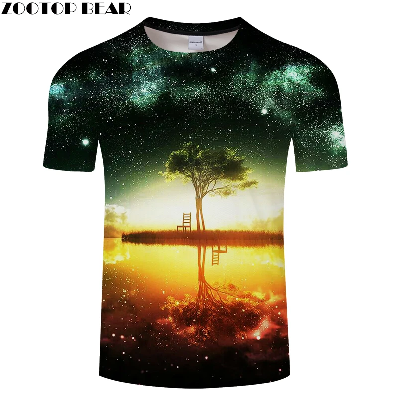 Tree Inverted reflection in water 3D t shirt for Men and Women 2018 ...