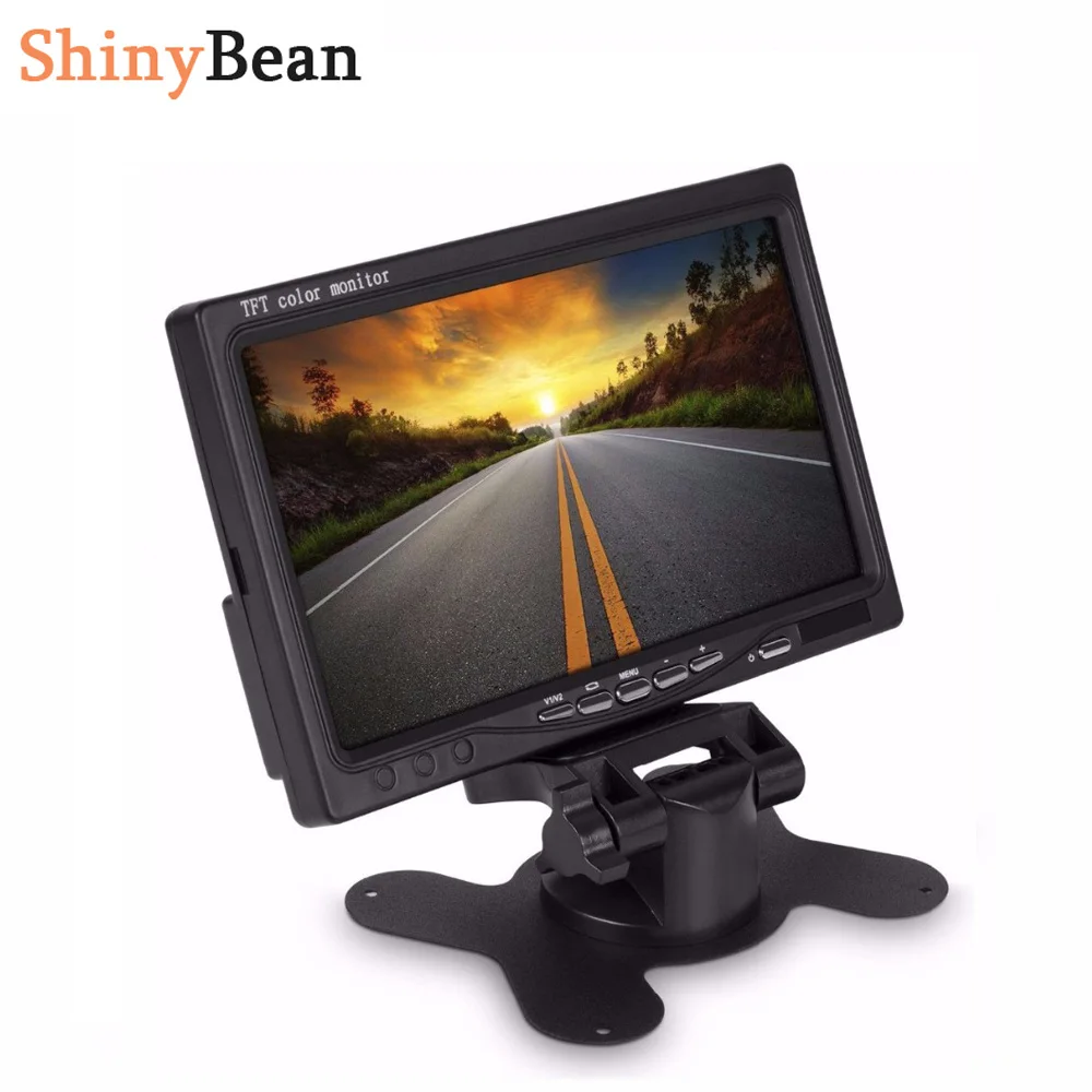 HD 7 inch Car Monitor Multifunctional 800*480 Bright Color AUX In DC12V ...