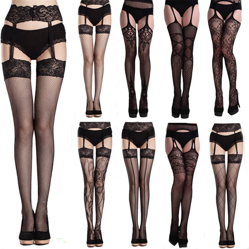 Wholesale 10xsexy 1 Set Of Lace Floral Garter Suspender Belt G String