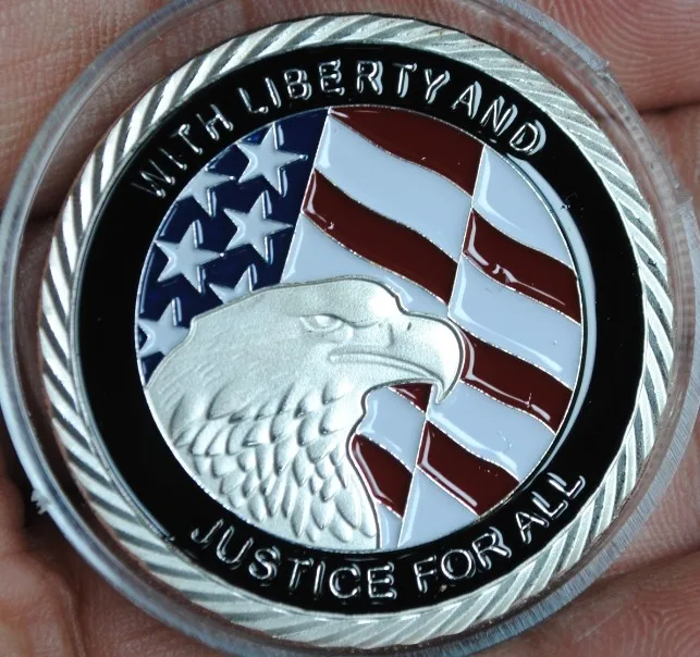 40mm Ten Years Of 911 September 11 Silver Plated Souvenir Coin Medal ...