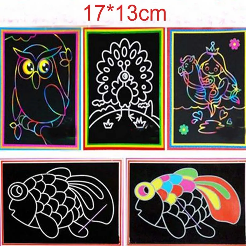 20pcs/set Child Kids Magic Color Scratch Art Doodle Pad Painting Card ...