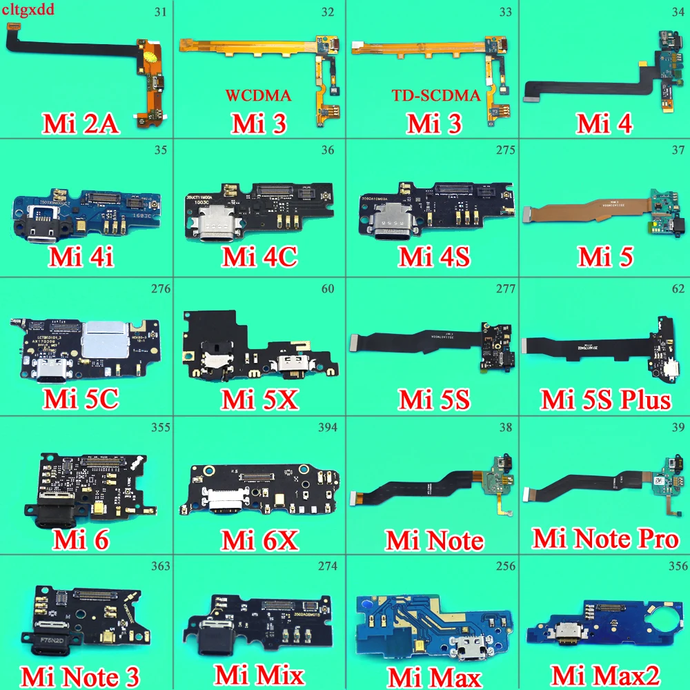 cltgxdd Microphone Module+USB Charging Port Board Flex Cable Connector ...