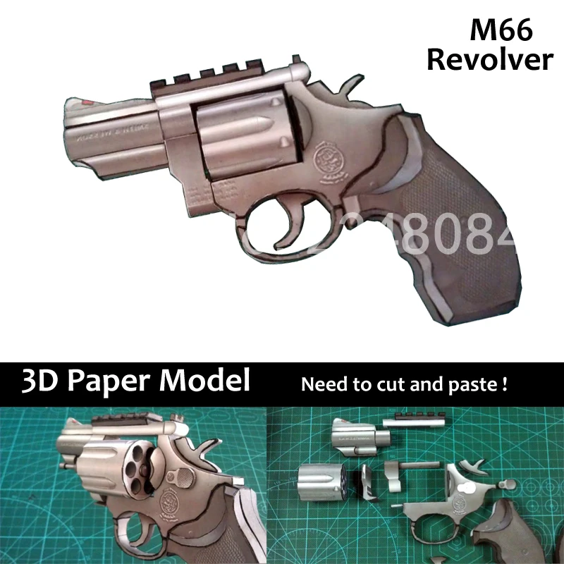 3D Paper Model 1:1 Smith Vicen M66 Revolver Boys Assembled DIY ...