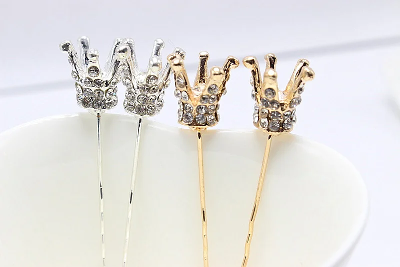 6pcs Rhinestone Queen Crown Hairpin Brides Hair Pins Crystal Hair Comb ...