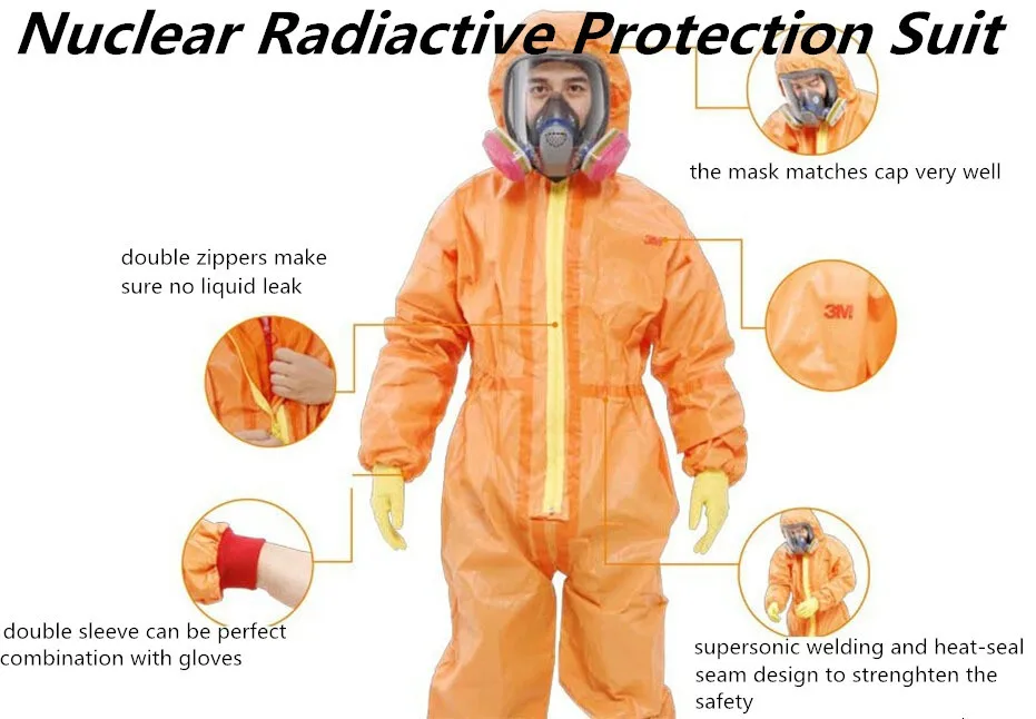 High Quality Nuclear Radiactive Protection Suit Clothes+Mask+Gloves ...