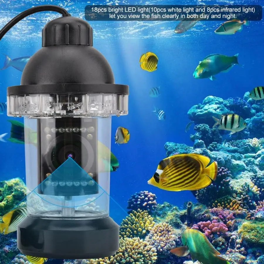 security camera 1/3 inch 7inch Screen 360 Degrees Rotating Underwater ...