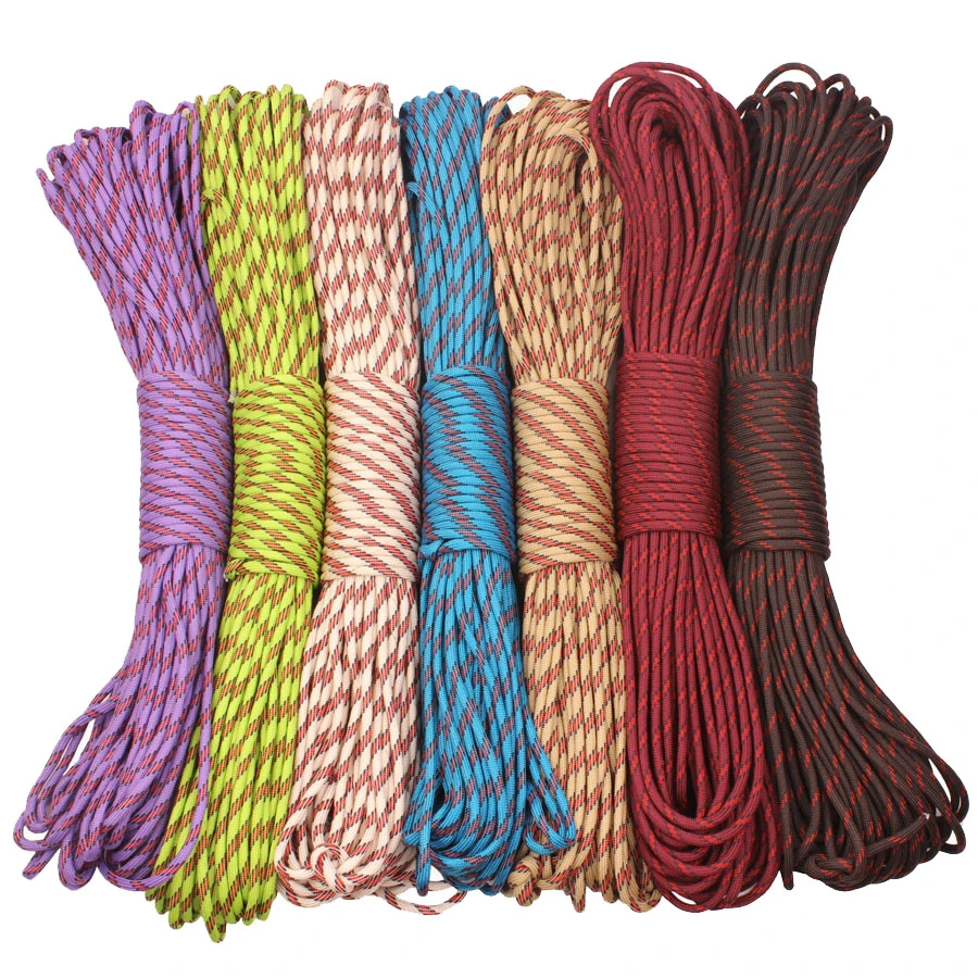 CAMPINGSKY Paracord 4mm 100ft 550 Paracord Parachute Cord Lanyard Rope ...