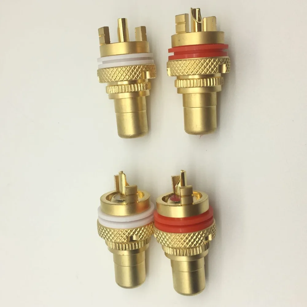 CMC-805-2-5F-RCA-socket-Cinch-RCA-RCA-plugs-lotus-seat-AV-audio-video ...