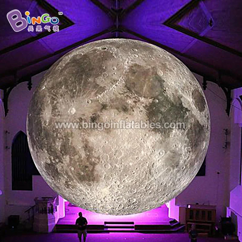 Free Shipping 8m Dia Giant Led Lighting Inflatable Hanging Moon Model ...