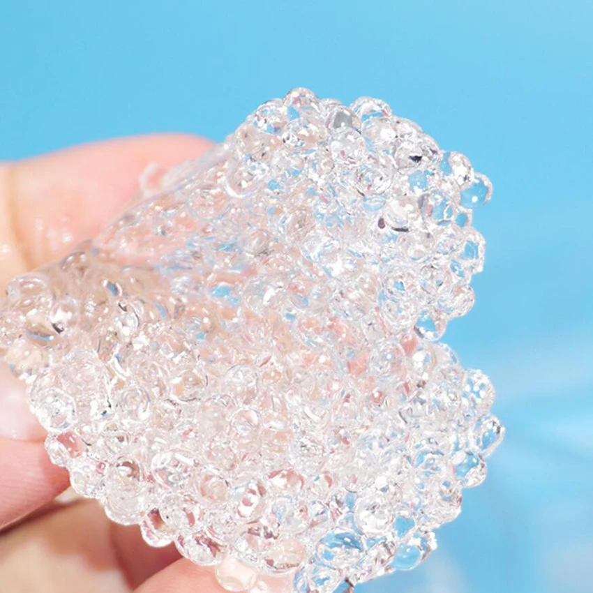 Transparent 3D Fluffy Foam Clay Slime DIY Soft Cotton Slime Ball Kit No ...
