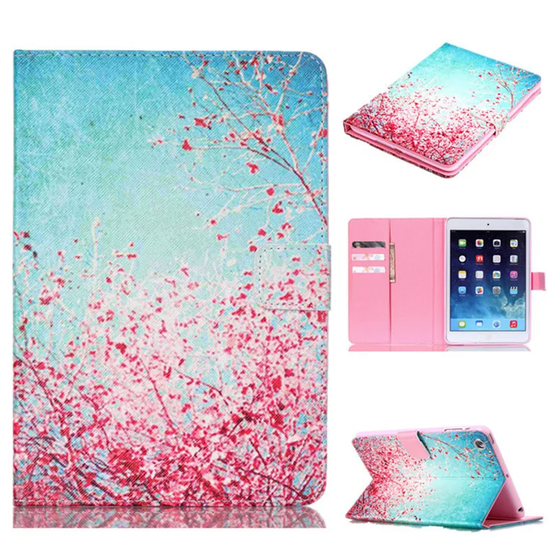 Fashion Cute Cat Pink Tree PU Leather Tablet Case Cover for Ipad Mini1 ...