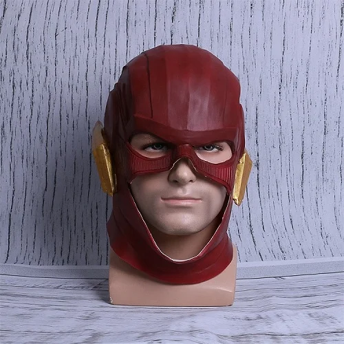 2017 Movie Justice League Mask The Flash Red Mask Latex Cosplay Costume ...