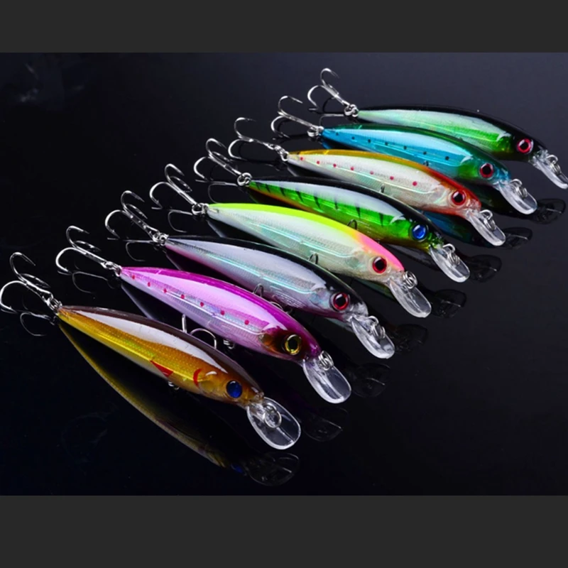 Wholesale Cheap Minnow fishing Bait set 8pcs/lot 11cm/13.5g Fish Artificial lures Sirajiong Carp ...