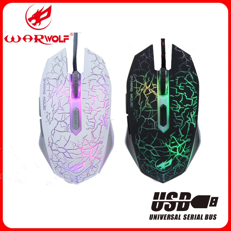 Hot-War-Wolf-Dare-U-Wrangler-Q7-Colorful-Glare-Game-Optical-Mouse ...