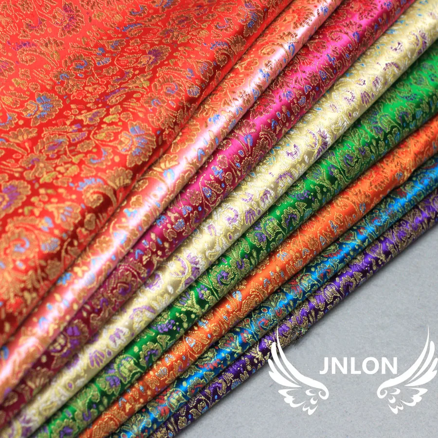 Tela-de-brocado-Floral-Damasco-Jacquard-tapicer-a-de-vestuario-Material ...