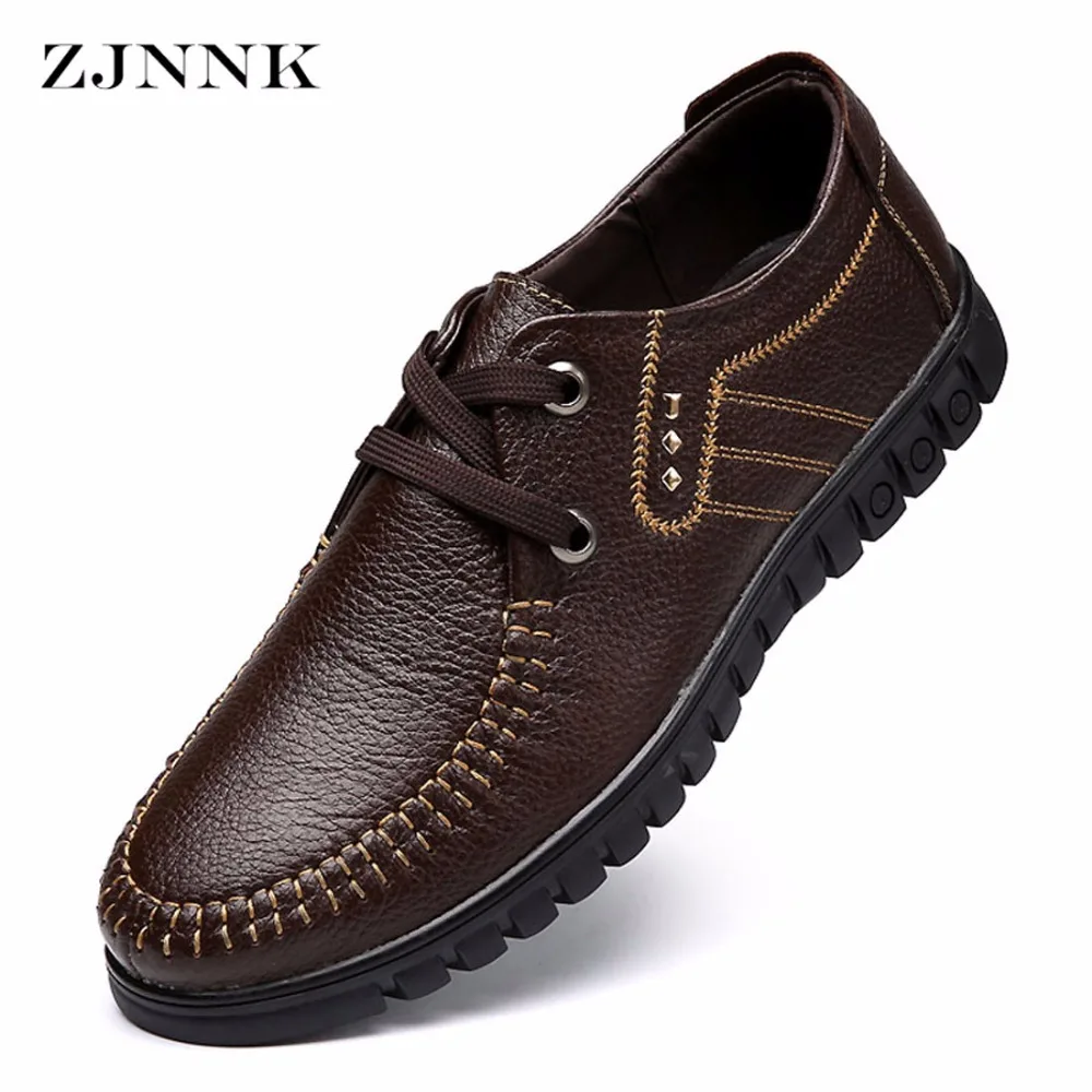 ZJNNK New Design Men Leather Shoes Cow Leather Men Oxfords Black Brown ...