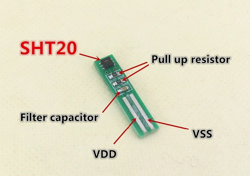 Temperature and humidity sensor SHT20 + PCB+Pull up resistor+Filter ...