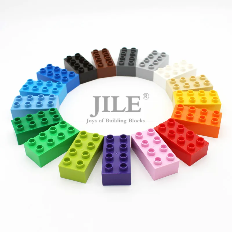 Moc Creative Big Size Building Blocks Bricks 2x4 Large Particles Sets ...