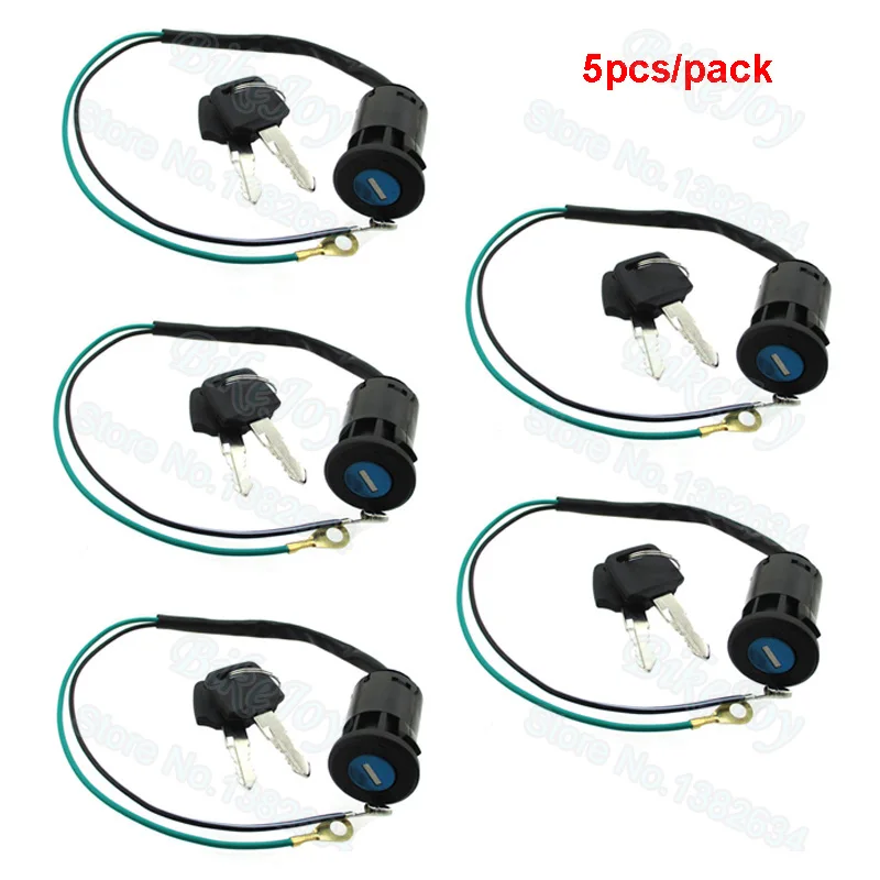 5pcs/pack 2 Wire Ignition Key Switch For 47cc 49cc Mini Dirt Pocket ...