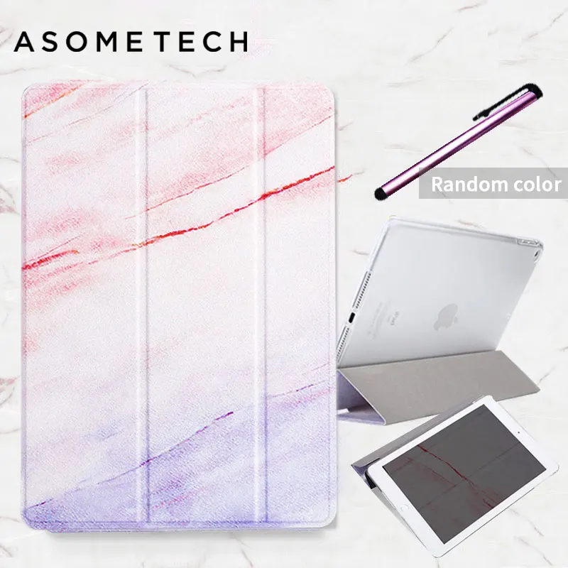 For Apple ipad 5 air 1 air 2 Gradient Marble Flip PU Case shockproof ...