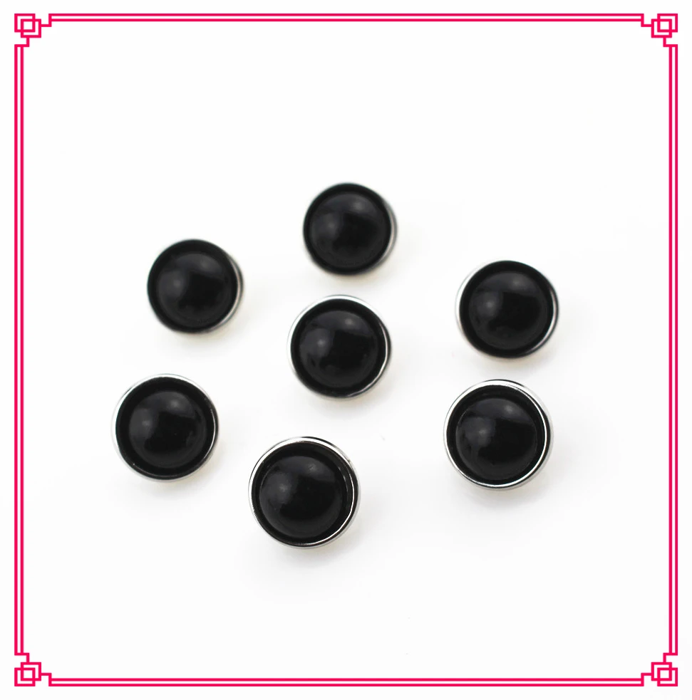 Nuevo llega 20 unids/lote 12 mm negro perla botones a presión para 12 ...