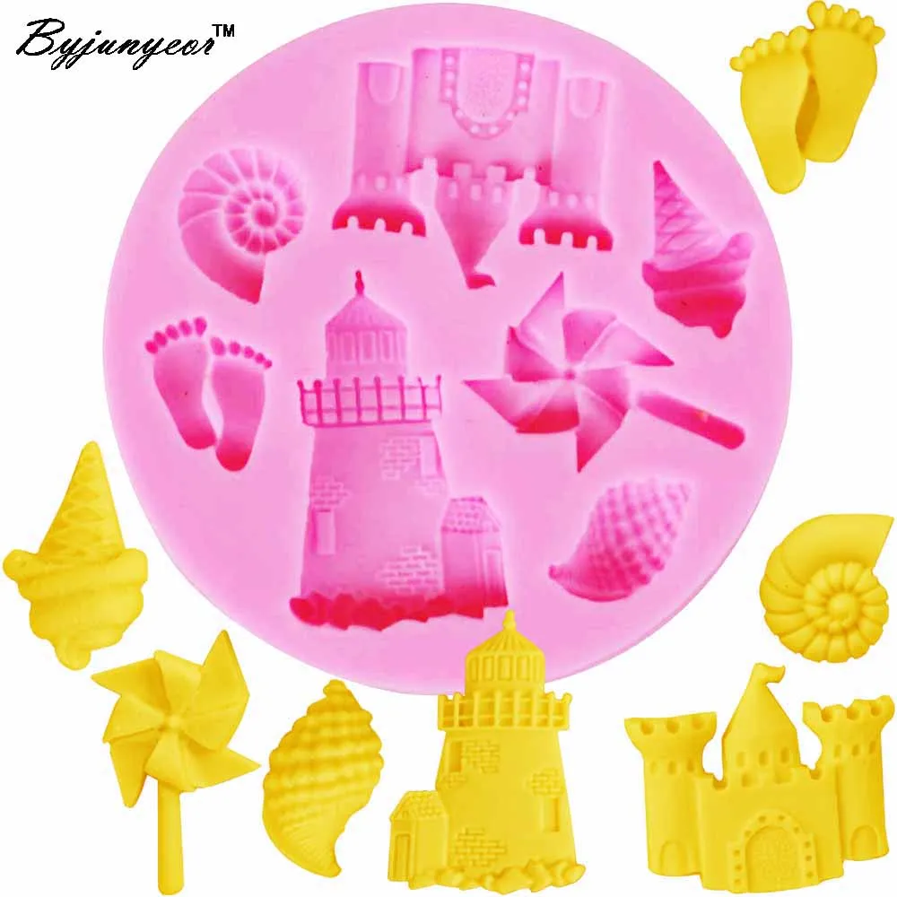 Epoxy-UV-Resin-Castle-Baby-Feet-Windmill-Silicone-Mold-Cake-Decorating ...