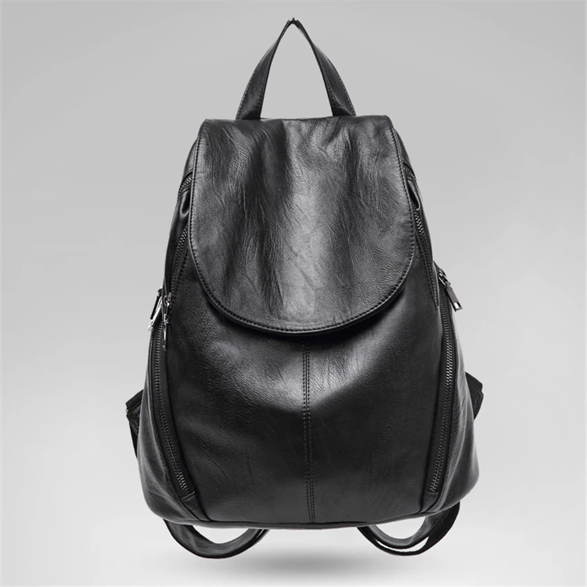 2018 new shoulder bag Korean leisure Korean soft leather backpack ...