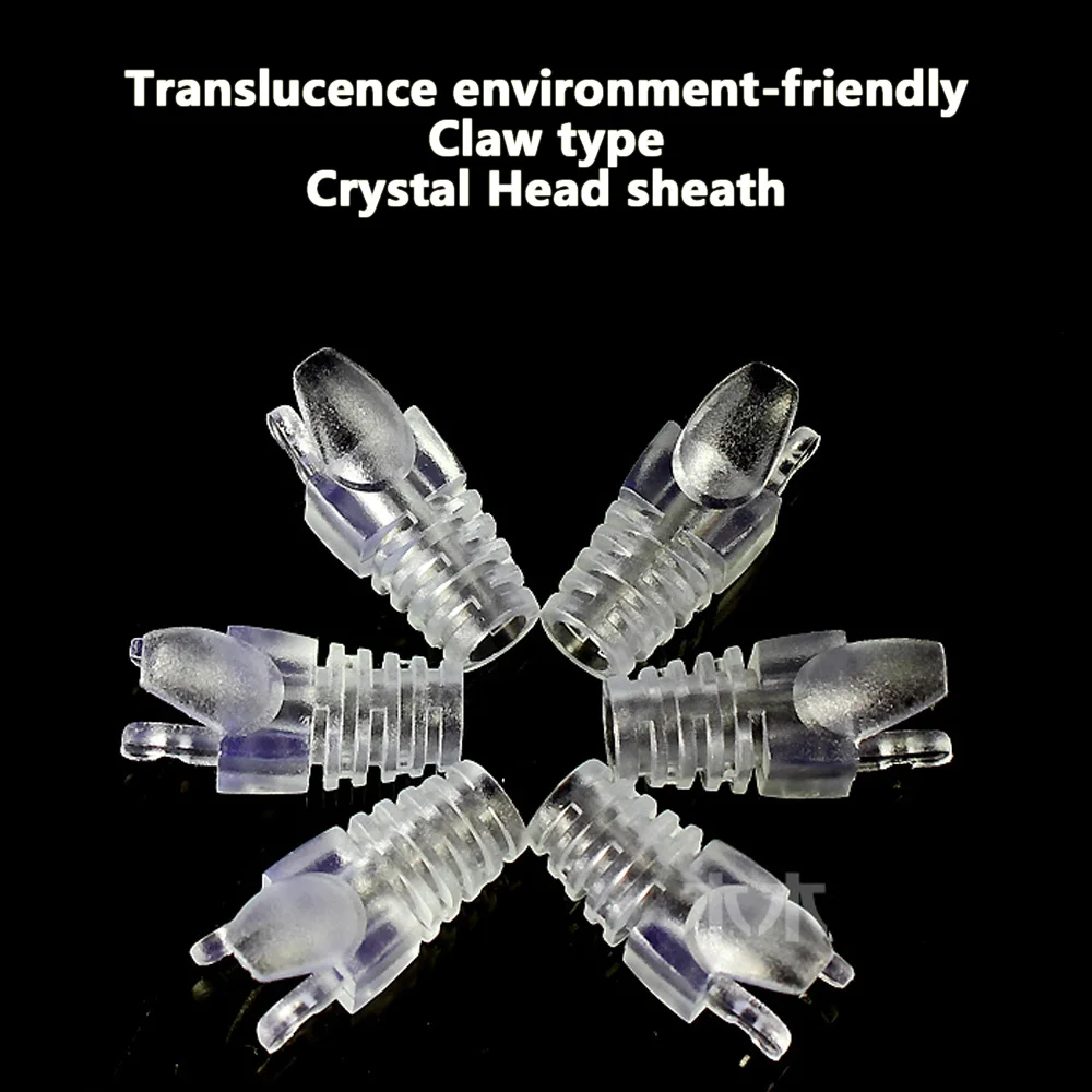 100pcs Translucence Transparent Environment-friendly Cat6 Crystal Head ...