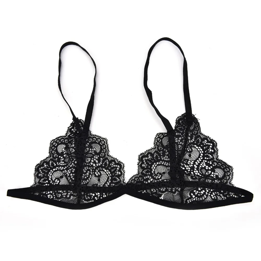 2021 Sexy Bra Fashion Floral Lace Wire Free Bra Eyelash Bustier Sheer ...