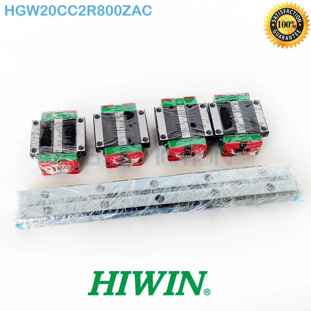 Original HIWIN linear guide HGR20 2pcs 800mm guide rail 4pcs HGW20CC ...