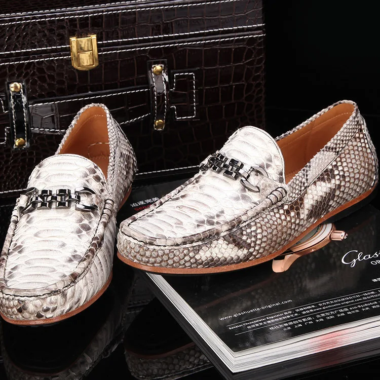 2017 Fashion Summer Italy High Quality Man Real Python skin Shoe Man ...