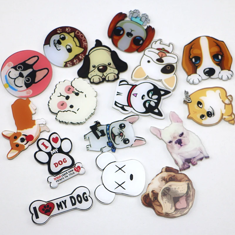 1 PCS Icon Cute Creative Cartoon Animal Husky dog pattern Badge for ...