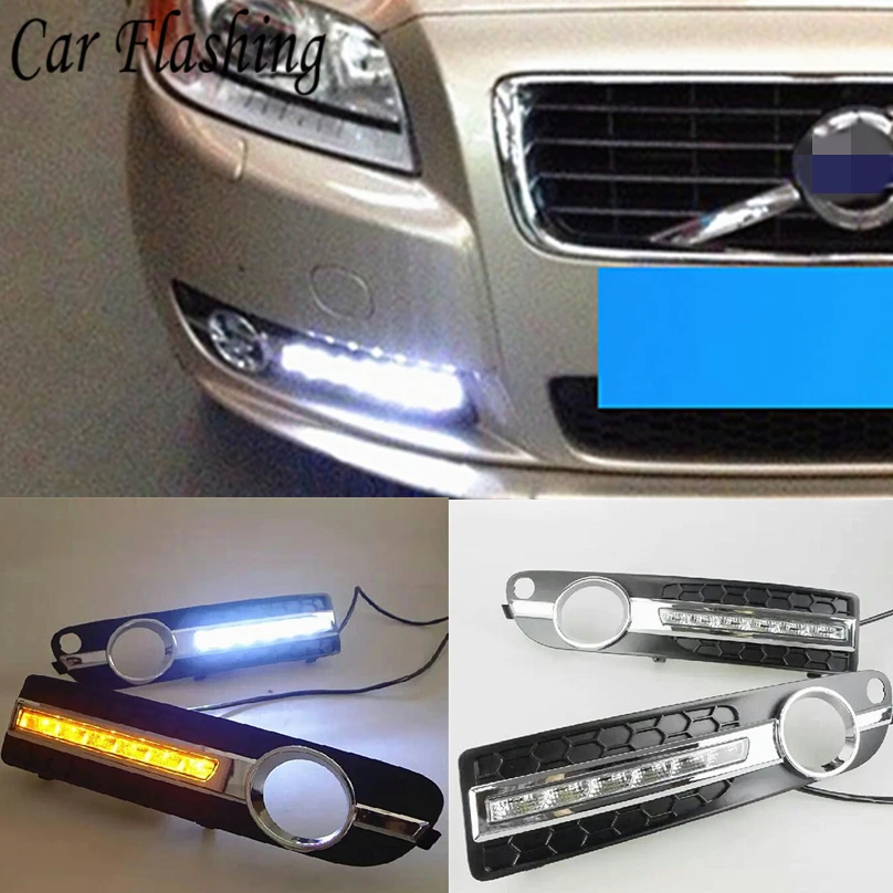 Car Flashing Led Drl Daytime Running Light 2pcs For Volvo S80 2009 ...